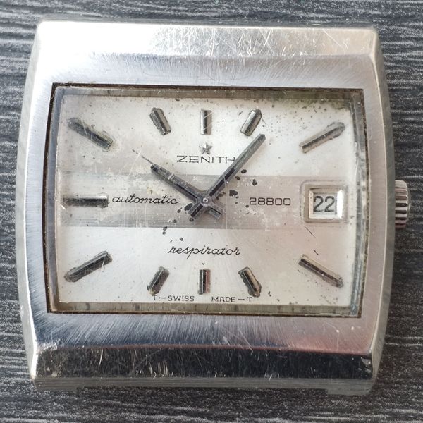 Vintage men's Zenith Respirator automatic watch high beat 28800 cal ...