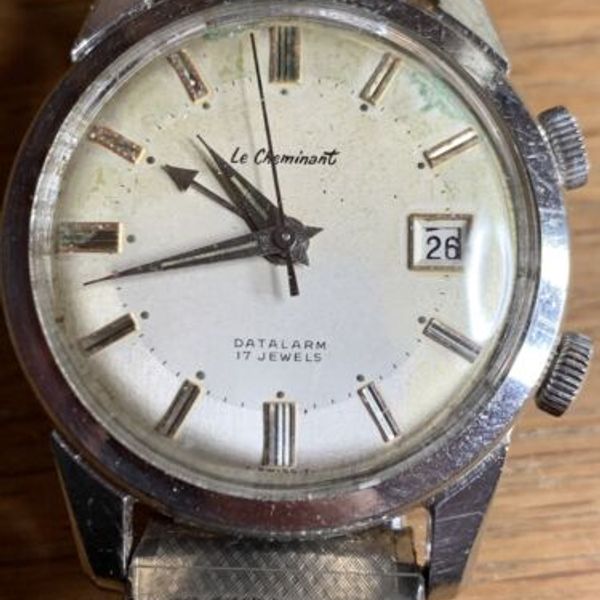 Vintage RARE Le Cheminant Datalarm Alarm Cricket Gents Swiss 30017 ...