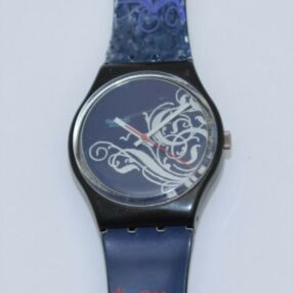 Vintage SWATCH Watch TRISTAN ©1990 GB135 Funky Retro Swiss w/NEW ...