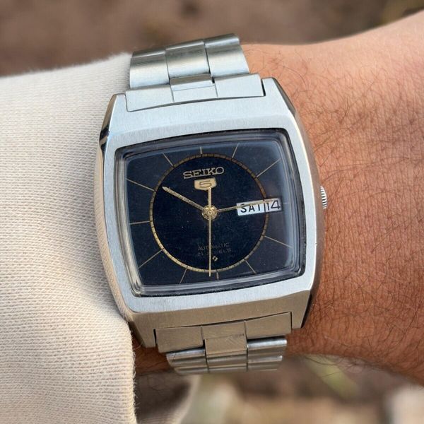 VINTAGE SEIKO 5 TV DIAL AUTOMATIC 6319 DAY/DATE 21 JEWELS MEN'S ...