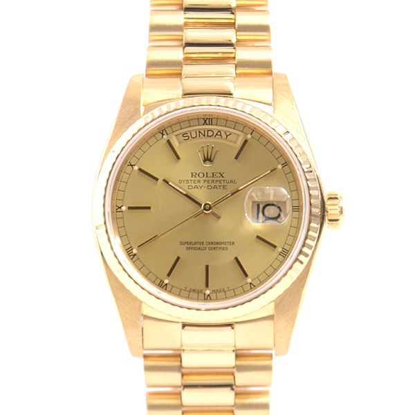 Rolex watch men's day date automatic winding 72 series solid gold ...