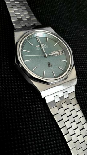 *Rare* Blue Dial, Vintage Seiko/ King Quartz Decagon 5856-8080 (1970s ...