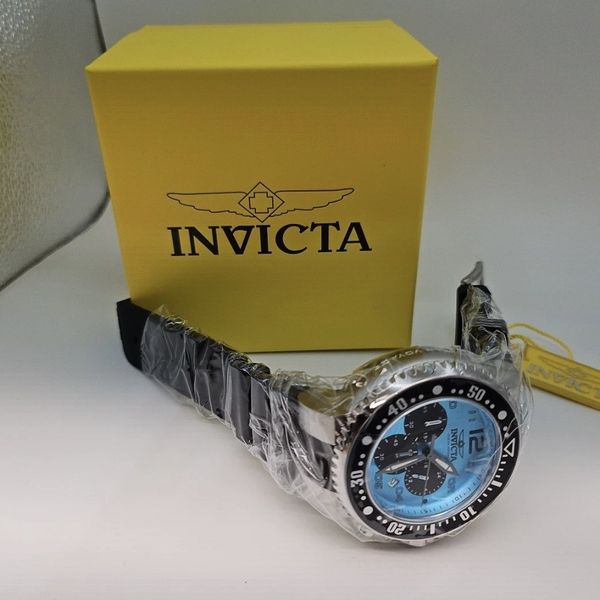 Invicta GRAND Pro Diver 52mm OCEAN VOYAGE BLUE Dial Chrono Men's Watch ...