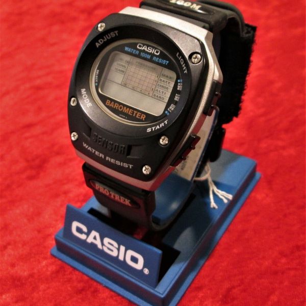 1990 CASIO PRO TREK BM-610 BAROMETER Wristwach - New Old Stock ...