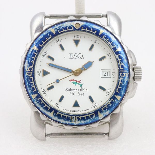 WORKS Mens 40mm ESQ by Movado 330FT Submersible Watch 300102 Swiss ...