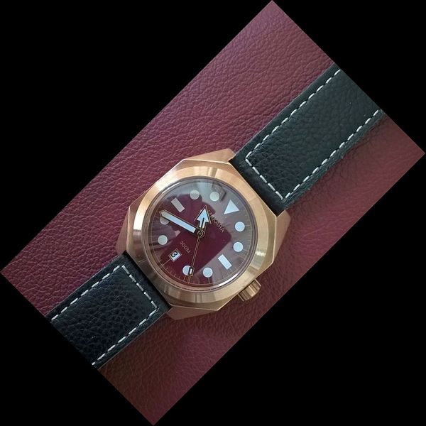 Markara Sea Turtle, Maroon Dial | WatchCharts Marketplace