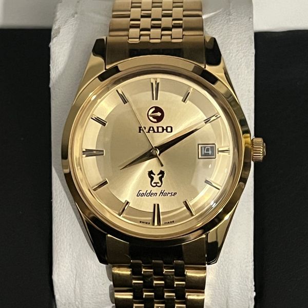 Rado Golden Horse Gold Dial Day Date Overhauled Automatic Watch 39MM ...