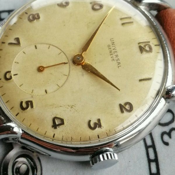 Vintage universal geneve cal 262 manual wind mens watch. No reserve ...