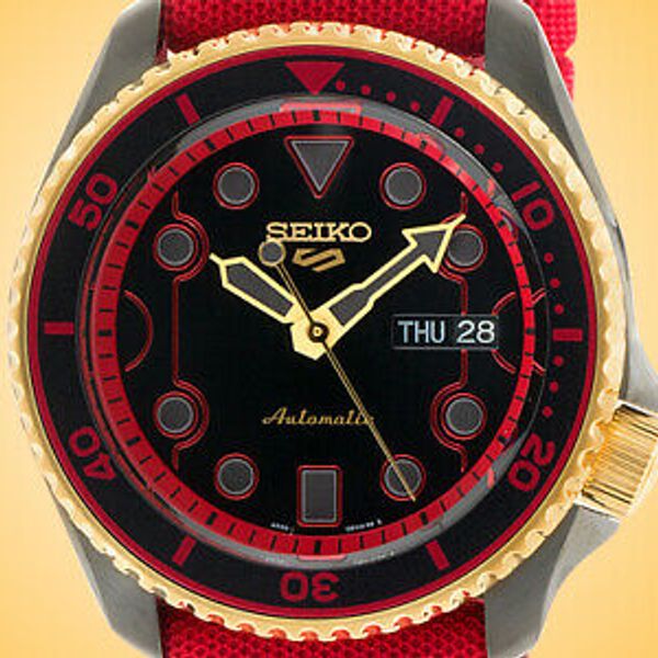 Seiko 5 X Street Fighter Limited Edition Ken Automatic PVD-coated Watch ...
