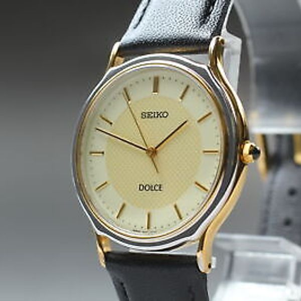 Vintage 1999 [Near MINT] Seiko Dolce 5E61-0A20 Round Quartz Mens Watch JAPAN | WatchCharts ...