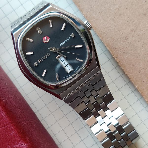 [WTS] VINTAGE Swiss RADO Voyager Automatic - 17J - Dimaond Indices at 3 ...