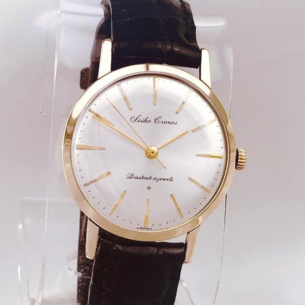 1959 SEIKO CRONOS DIASHOCK 21 JEWELS CAL J14021 Mechanical Men Wrist Watch JAPAN | WatchCharts ...