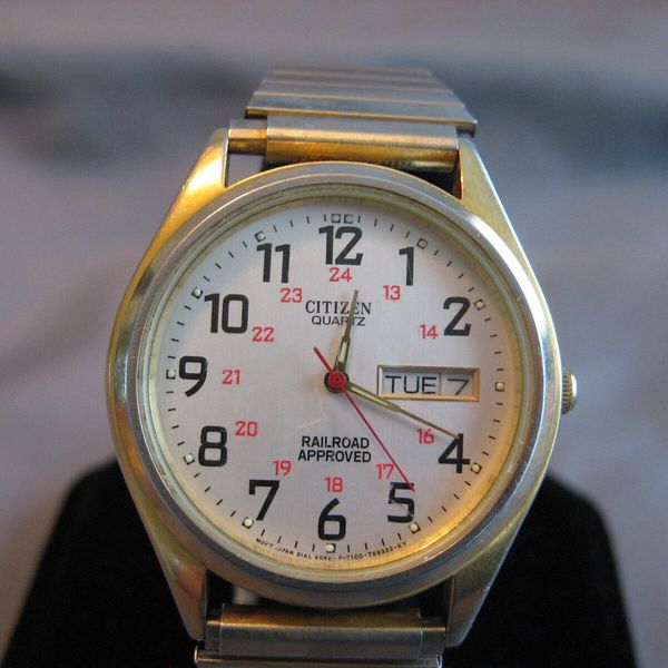 Citizen Quartz Railroad Approved Wristwatch #GN-4W-S Works Great ...