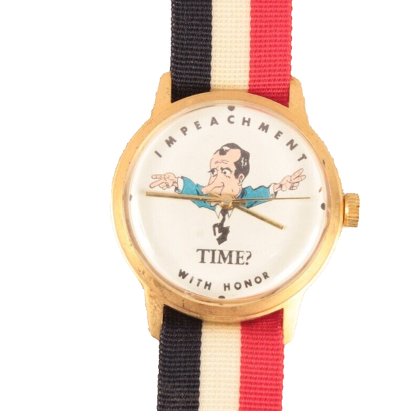 Vintage Richard Nixon Impeachment Time Windup Watch Swiss Made ...