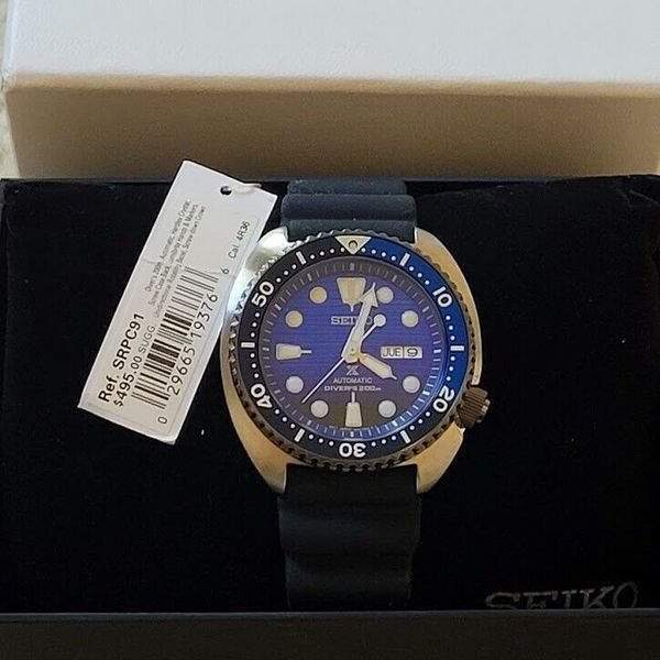BRAND NEW Seiko PROSPEX Turtle SRPC91 Save the Ocean Blue Whale Special ...