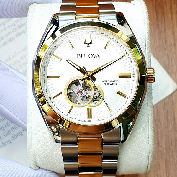 Bulova Classic Automatic 98A284 Surveyor Dual Tone Stainless Steel Men ...
