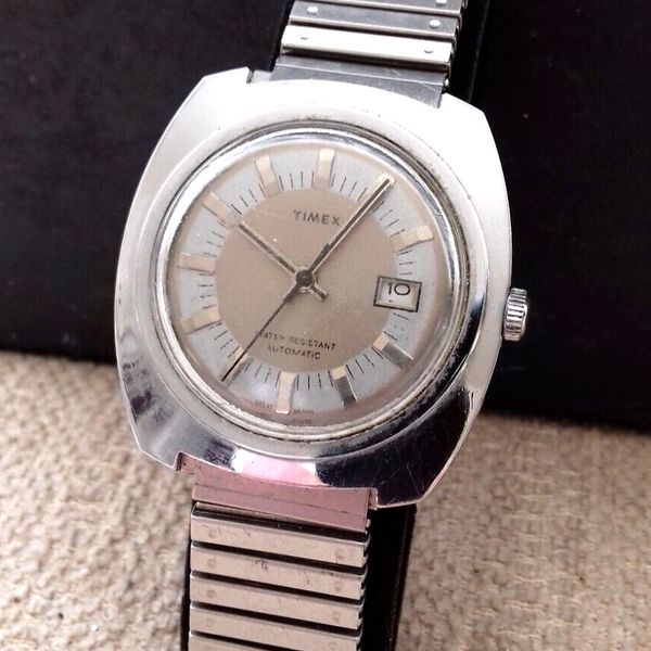 Timex Automatic Bullseye Dial vintage 1970s mens Wristwatch ...