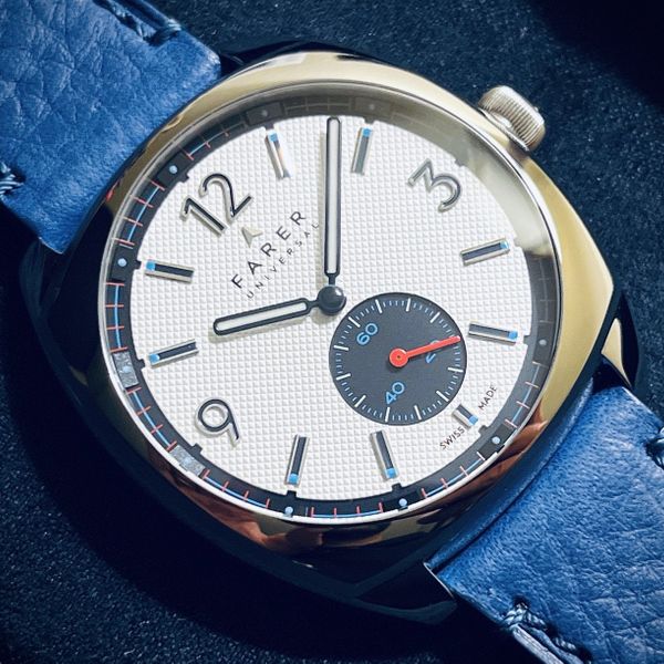 Farer Stanhope II w/Marine Blue St. Venere Calfskin Strap | WatchCharts ...