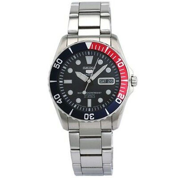Seiko 5 Sports SNZF15 J1 Blue Dial Stainless Steel Men's Automatic ...