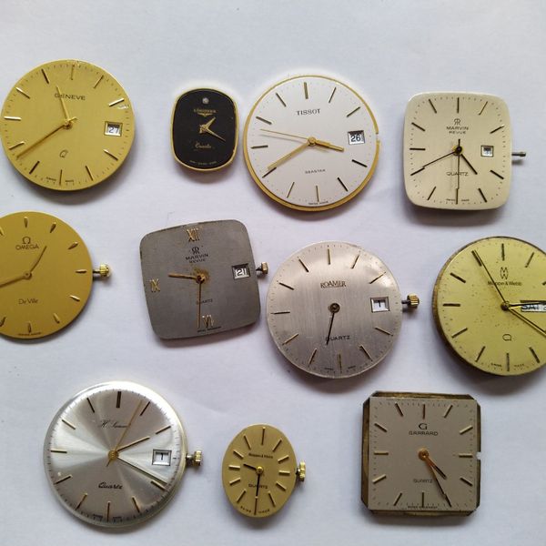Watch Movements/Dials Job lot Swiss Omega Tissot Garrard Etc Quality ...