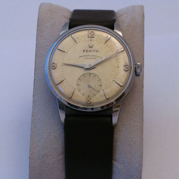 ZENITH VINTAGE 1950S MECHANICAL HAND WINDING SWISS WATCH SUB SECONDS ...