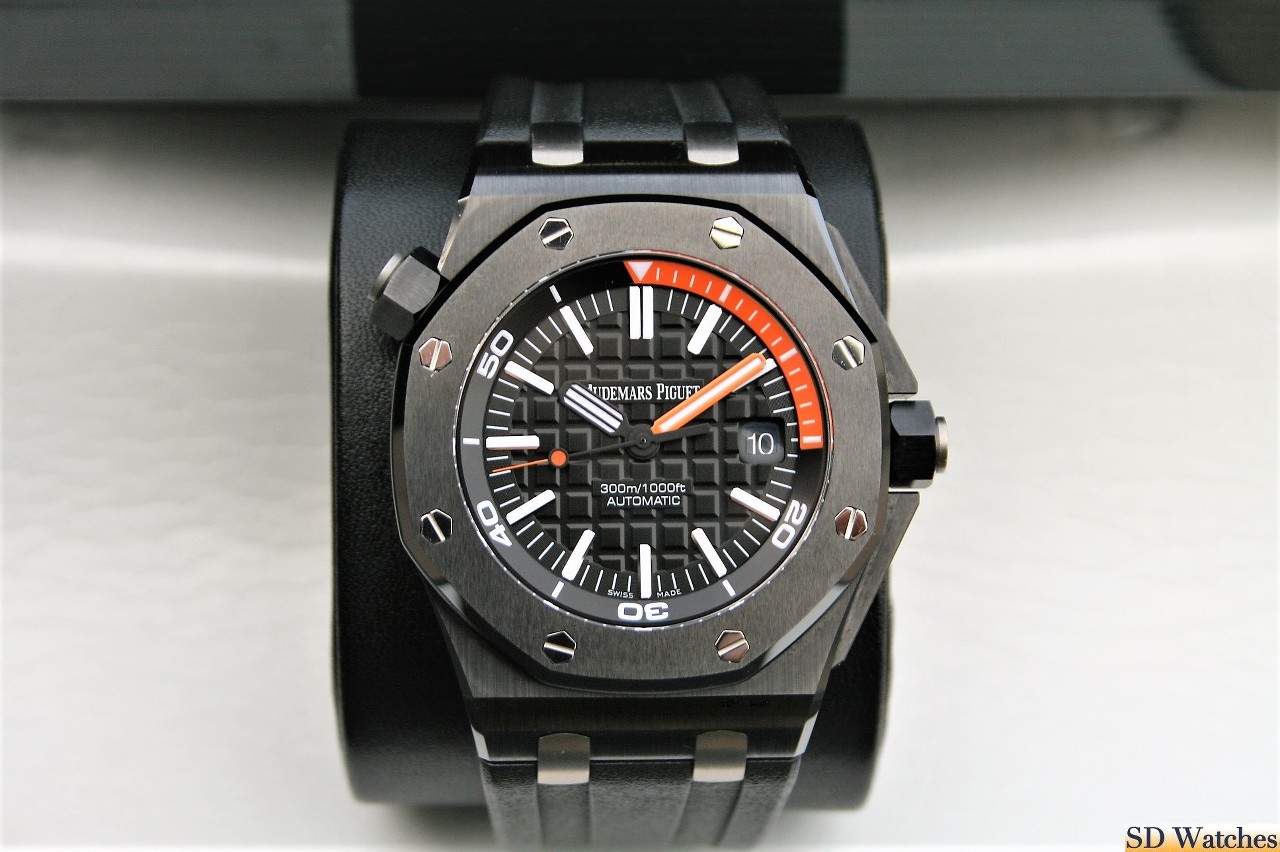 FS: Audemars PIGUET 15707CE DIVER CERAMIC OFFSHORE ROYAL OAK ORANGE ...