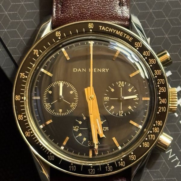 Dan Henry 1962 racing chronograph - Black gilt | WatchCharts Marketplace