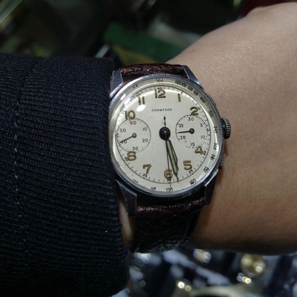 FS: 1940's Crawford Chronograph Landeron 42 ALL ORIGINAL AND RARE ...