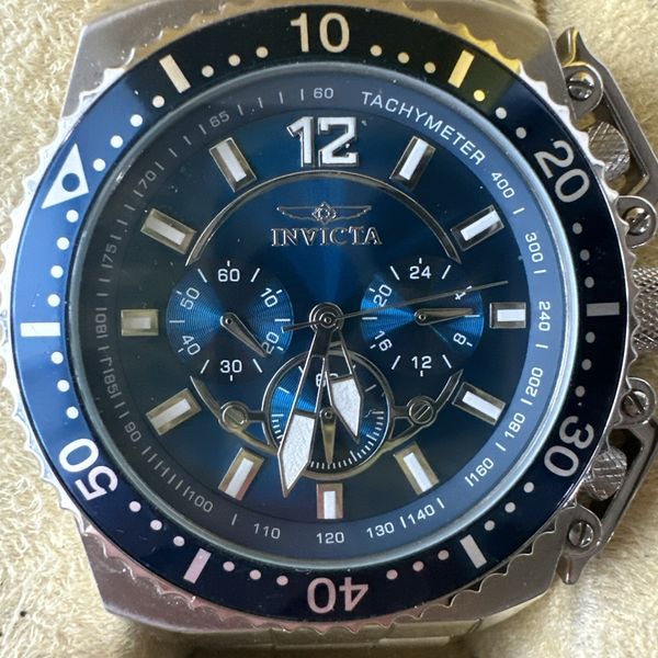 Invicta 21953 Pro Diver Quartz Chronograph Stainless Steel Blue Dial ...