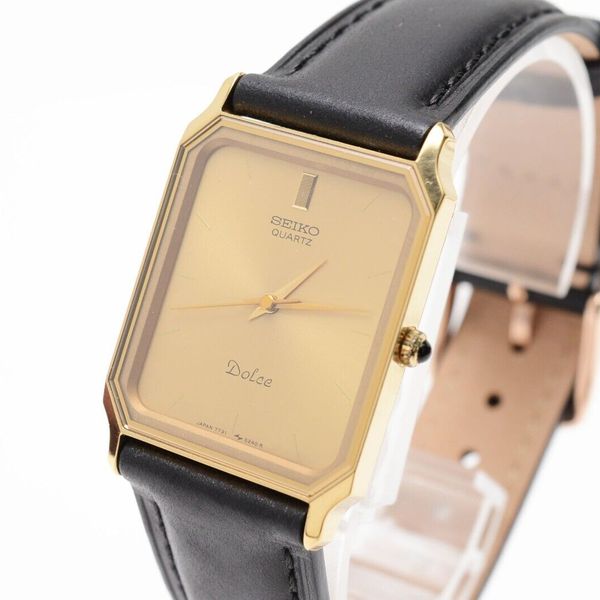 [N MINT in Box] Vintage SEIKO Dolce 7731-5210 Quartz Gold Dial Mens Watch Japan | WatchCharts ...