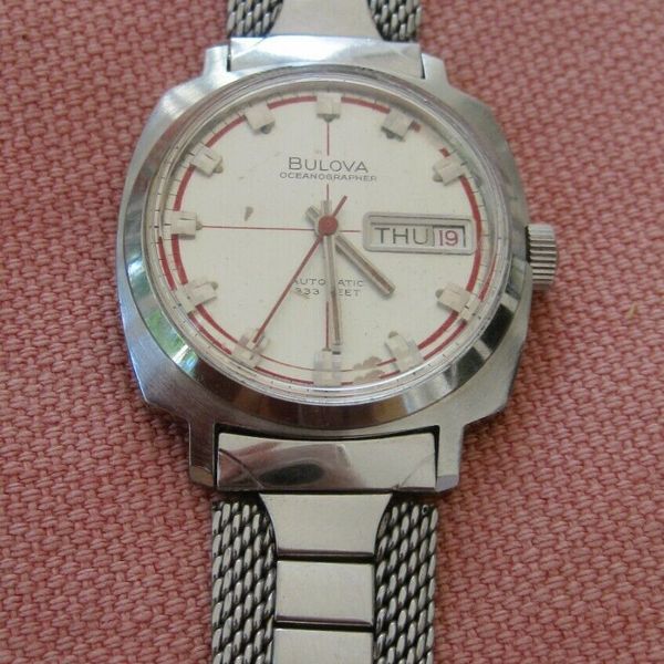 bulova oceanographer 333 Stainless duchess Band Dial 38mm W/ original ...