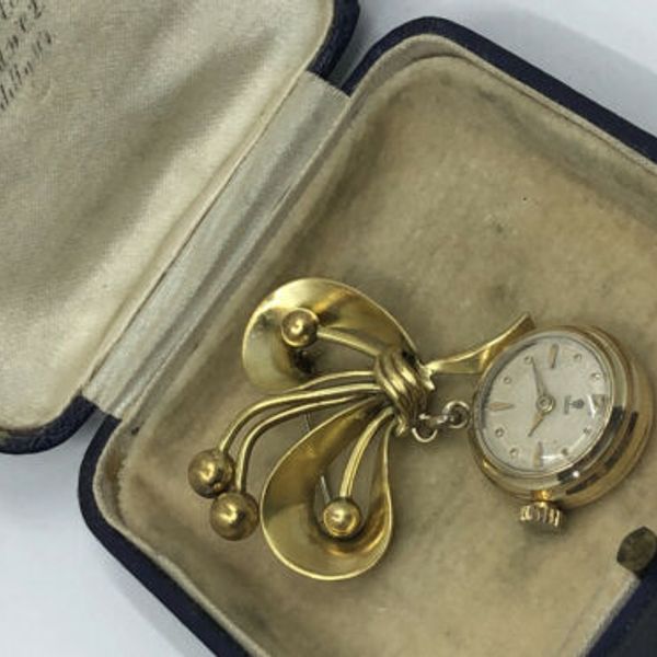 Ladies Vintage Gold Tudor Rolex Nurses Fob Watch (broach) | WatchCharts ...