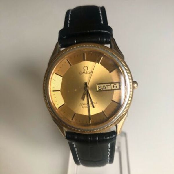 Omega Seamaster Quartz Rare Pie Pan Dial Cal 1425 Day Date Cool Retro ...