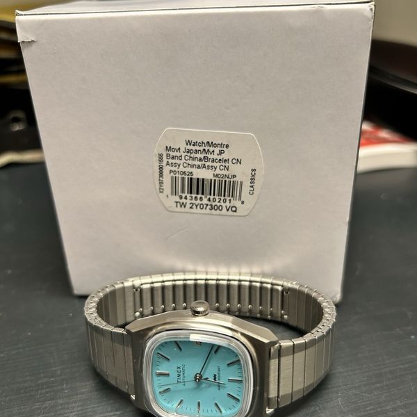 Timex 1983 E-Line Tiffany blue dial. New release in June 2025. New full ...