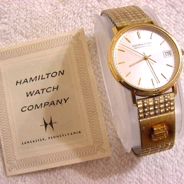 Vintage GOLD FD large antique HAMILTON MASTERPIECE AWARD mens watch ...