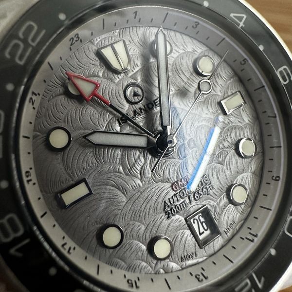 Islander JFK Automatic Watch With Grey Cloud Dial Seiko NH34 GMT Travel ...