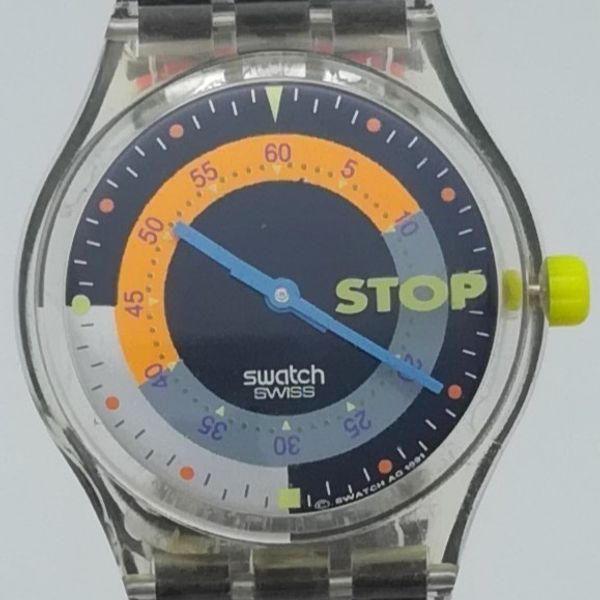 Swatch, Stop Swatch Wristwatch, Chronograph, Rubber Strap, The Watch ...