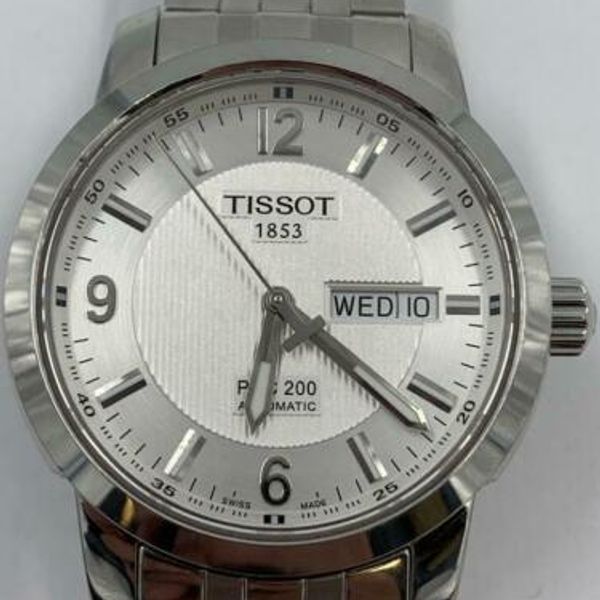 TISSOT 1853 T014430A PRC 200 All Silver Tone Mens Automatic Watch | WatchCharts