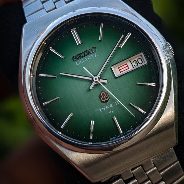 [WTS] Vintage Seiko Type II Dial 1970's kanji date emerald sunburst ...