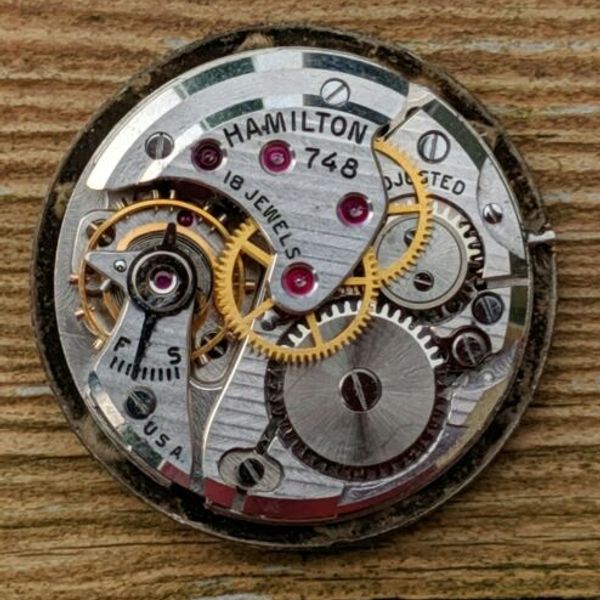 Hamilton grade 748 - 18 jewel running movement - Complete with Dial ...