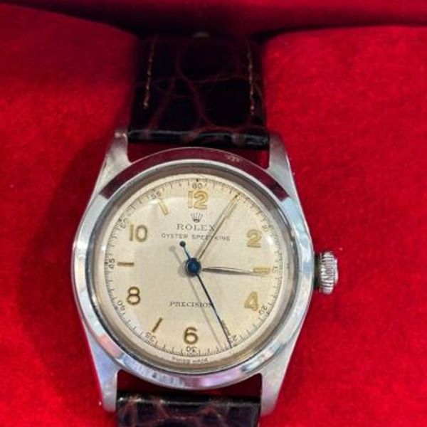 Rolex Oyster Speedking Stainless Steel Watch W/ Rolex Case, Pillow ...