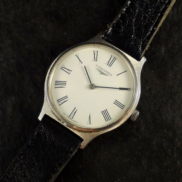 VINTAGE LONGINES ULTRA THIN FLAT MECHANICAL STAINLESS STEEL MEN´S ...