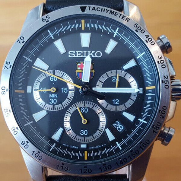 Mens Rare Collectable Seiko Barcelona Special Edition Chrono Sports ...