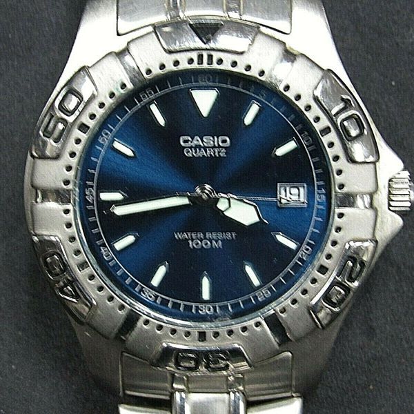 Casio Men’s Watch MTD-1020 Japan Movement Blue Dial With Date Function ...