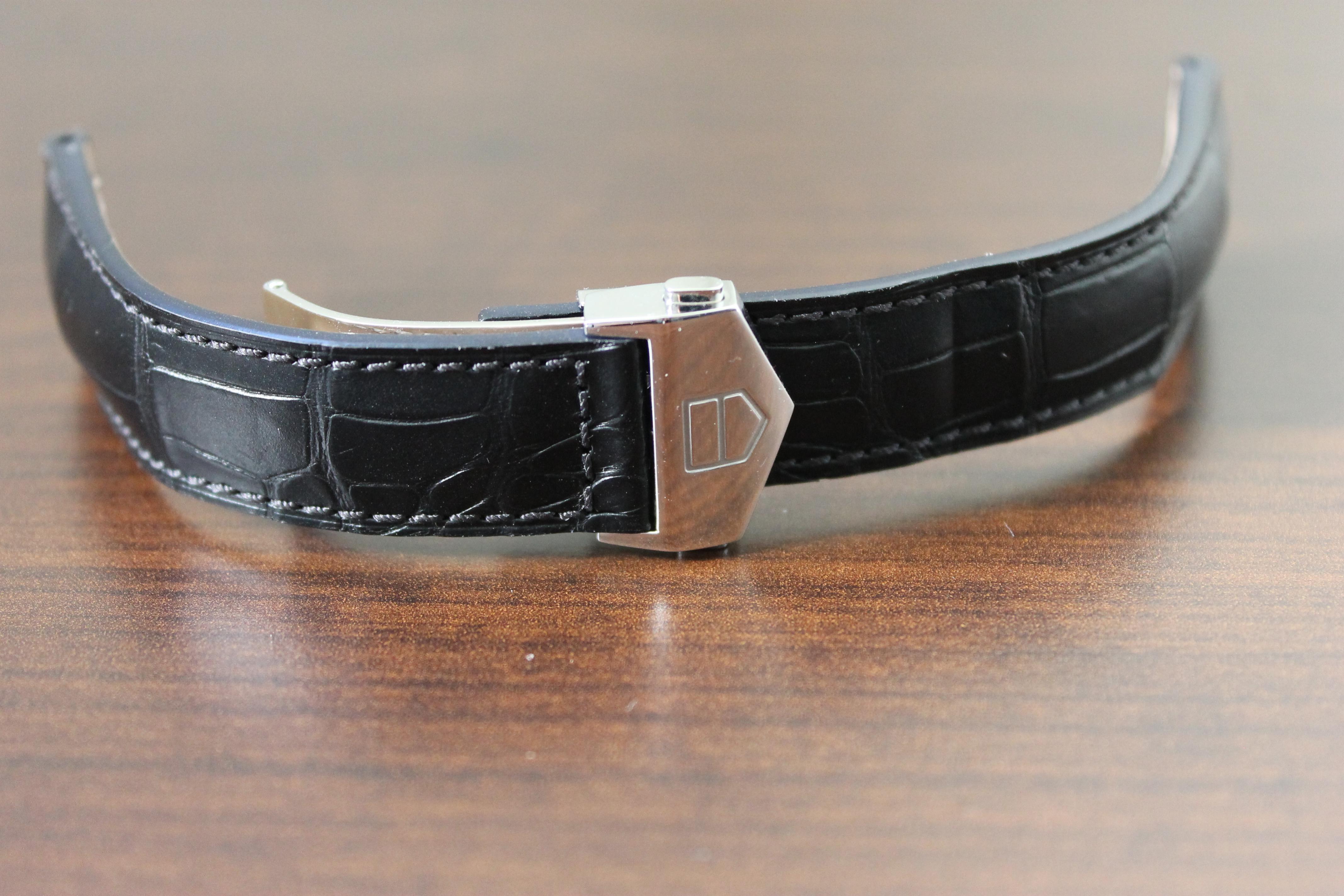Original TAG Heuer Carrera Black Alligator Leather Strap / Band With ...