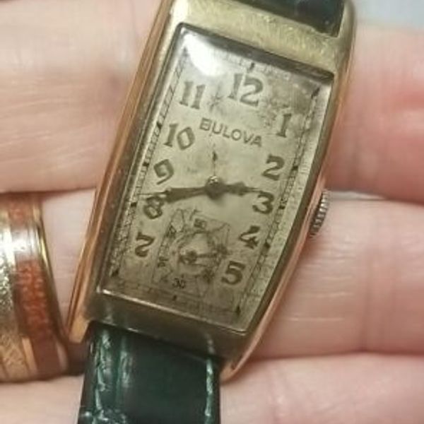 Vintage Mens 1950 Bulova Curved Glass 7AP Watch 17 Jewels Sold AS IS ...