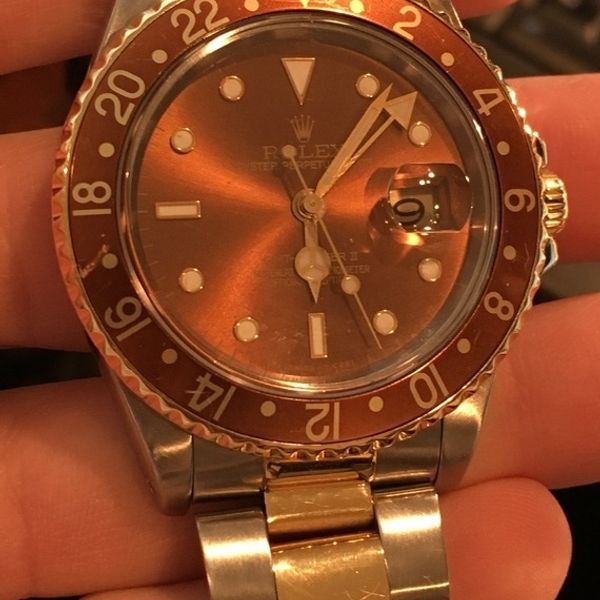 Fs: Rolex root beer gmt master ii 16713 | WatchCharts