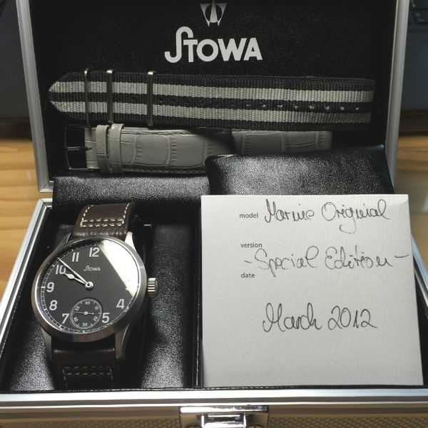Stowa Marine Original Matte Black Dial Arabic Numerals | WatchCharts ...