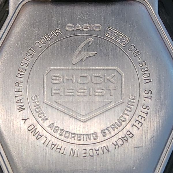 VINTAGE CASIO G-SHOCK GW-330A TOUGH SOLAR WAVE CEPTOR BLACK GOLD MEN'S ...