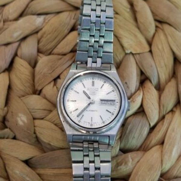 Ladies Seiko 5 Day Date Stainless Steel Automatic 4206-0600 works ...